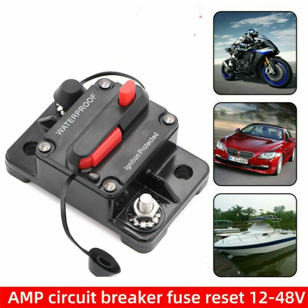 100A Waterproof Car Circuit Breaker Fuse Reset 12V-48V DC Car Boat Aut ...