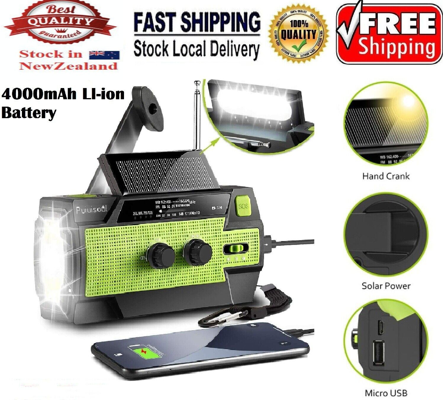 Solar Power Radio Powerbank – technsave