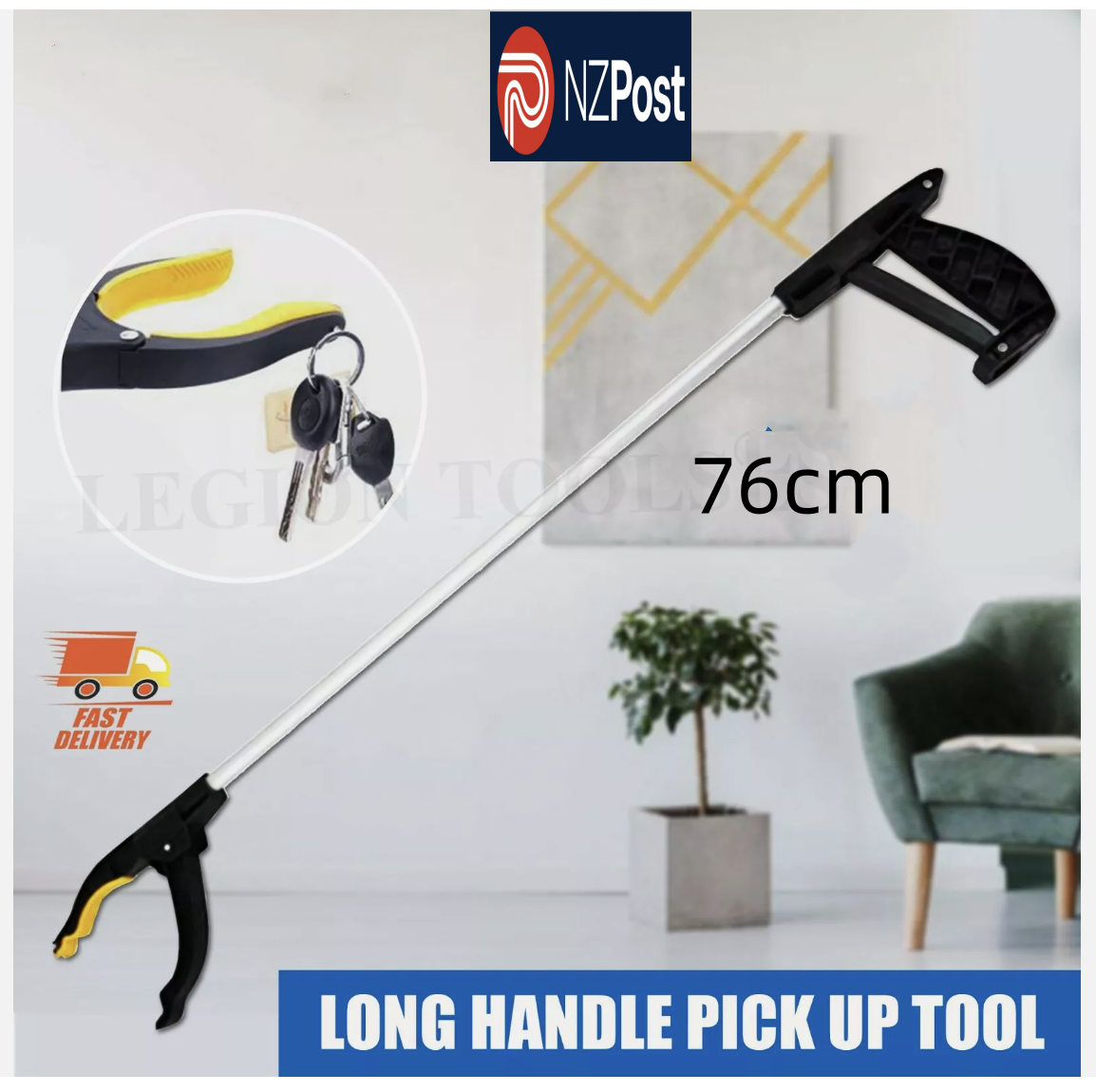 76cm Megnatic Aluminium Pick Up Tool Reacher Grabber Extend Hand Picke ...